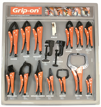SET Pressure pliers. Grip jaw. Workshop Tool Set – Grip-on Tools